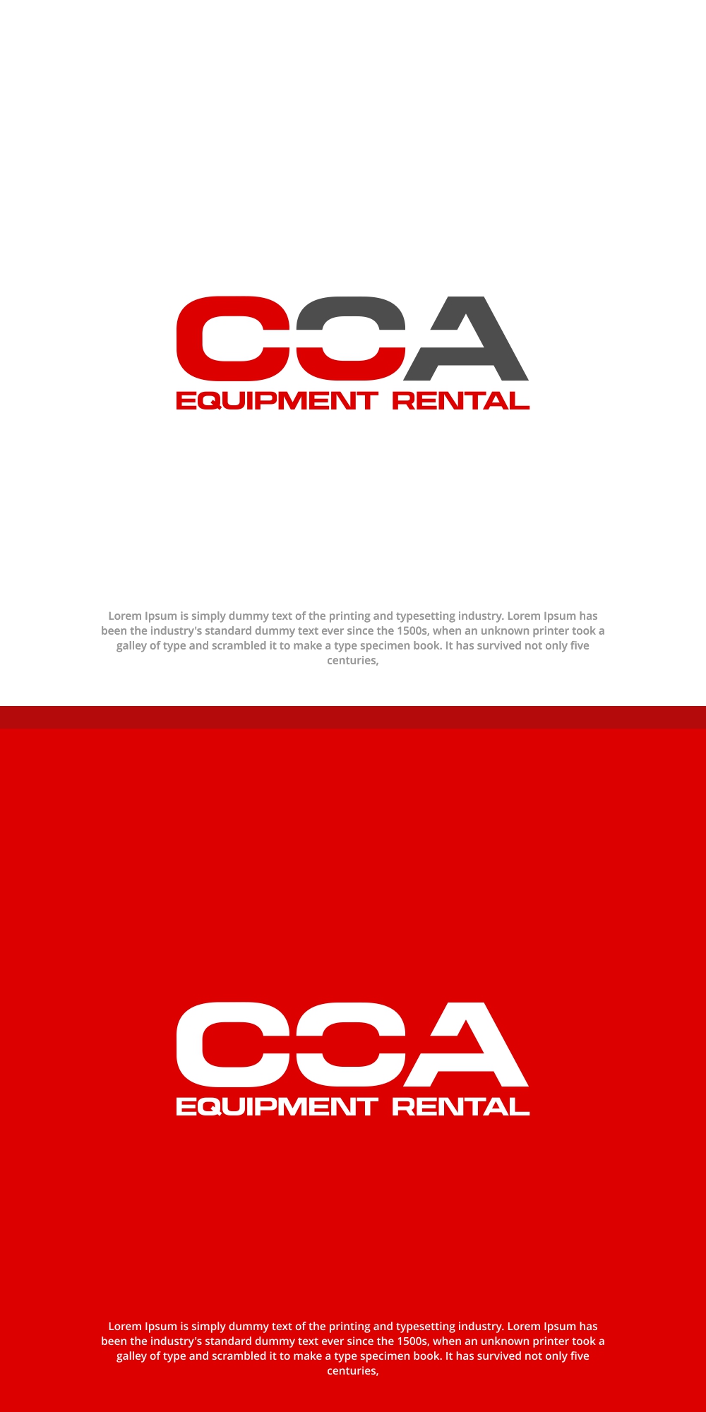 Logo Design for COA needs to be bold, Equipment rental can be small or ...
