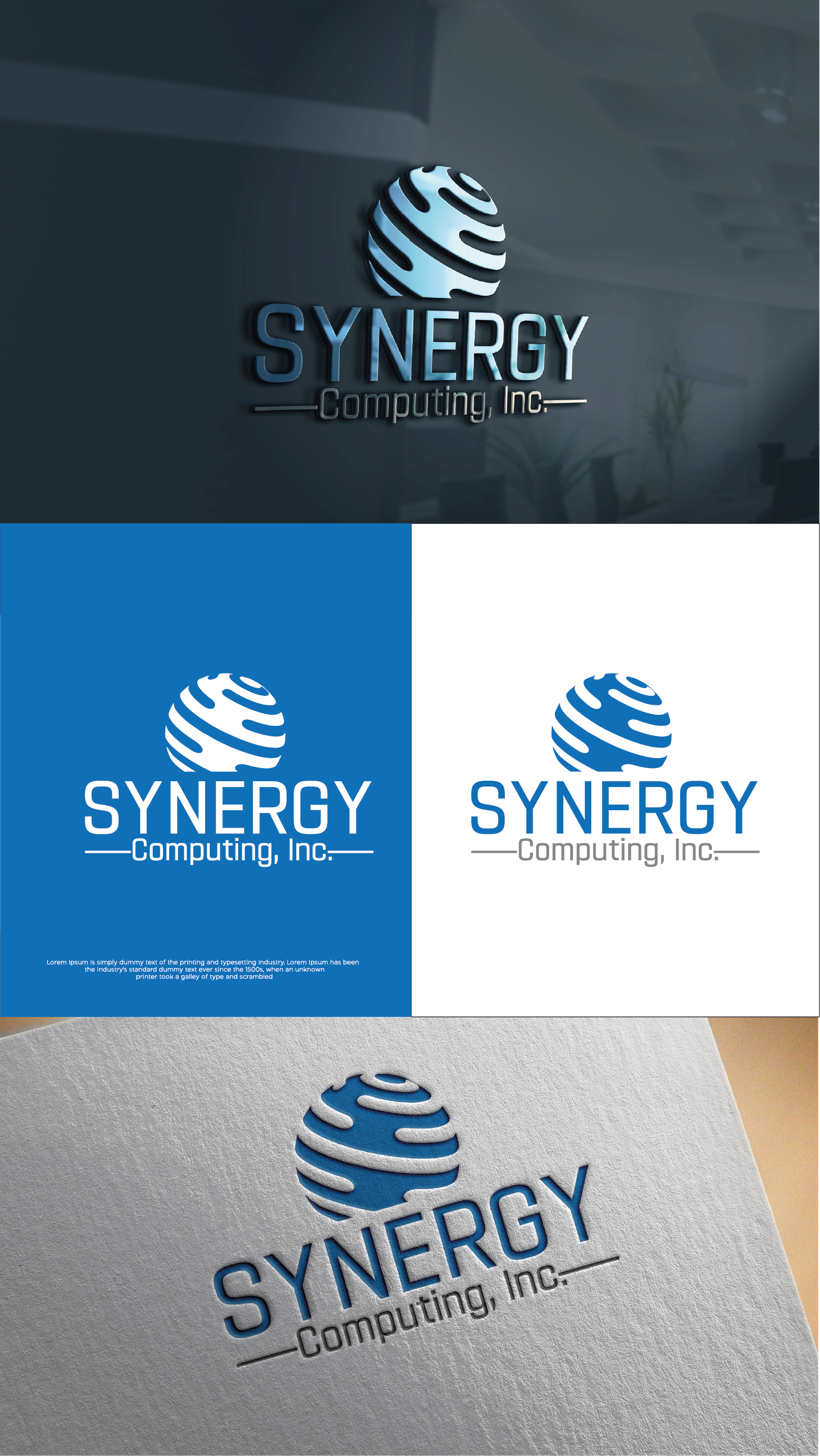 Elegant, Playful, IT Managed Services Logo Design for Synergy Computing ...