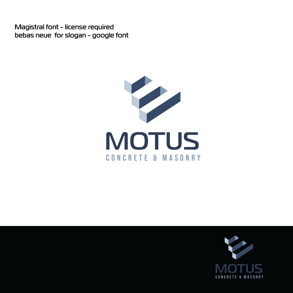 Professional, Bold, Construction (concrete) Logo Design for Motus ...