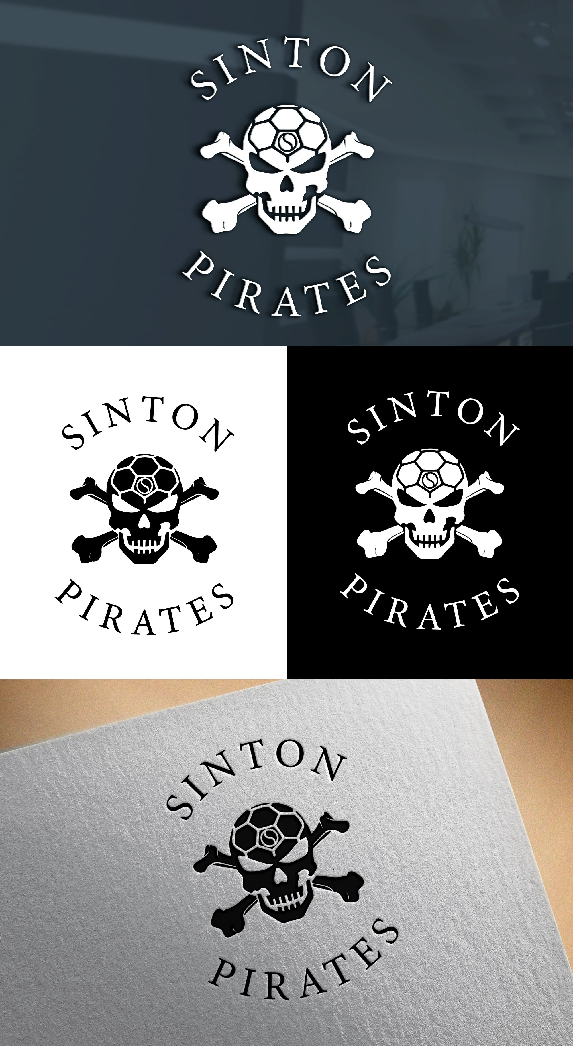 Bold, Serious, Youth Football Logo Design for Sinton Pirates by ...