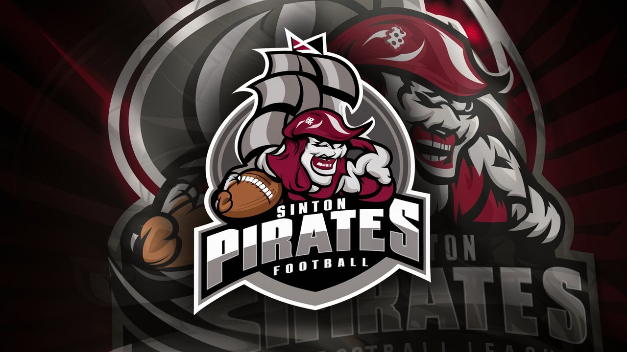 Bold, Serious, Youth Football Logo Design for Sinton Pirates by ...