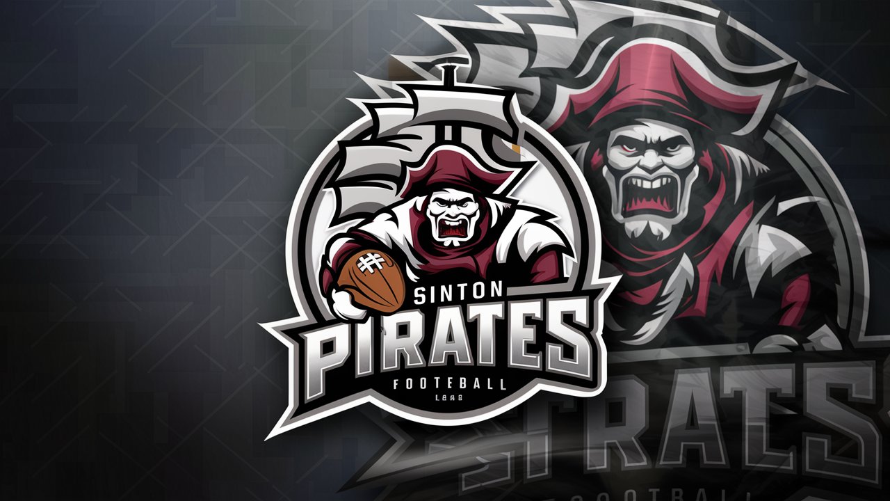 Bold, Serious, Youth Football Logo Design for Sinton Pirates by ...