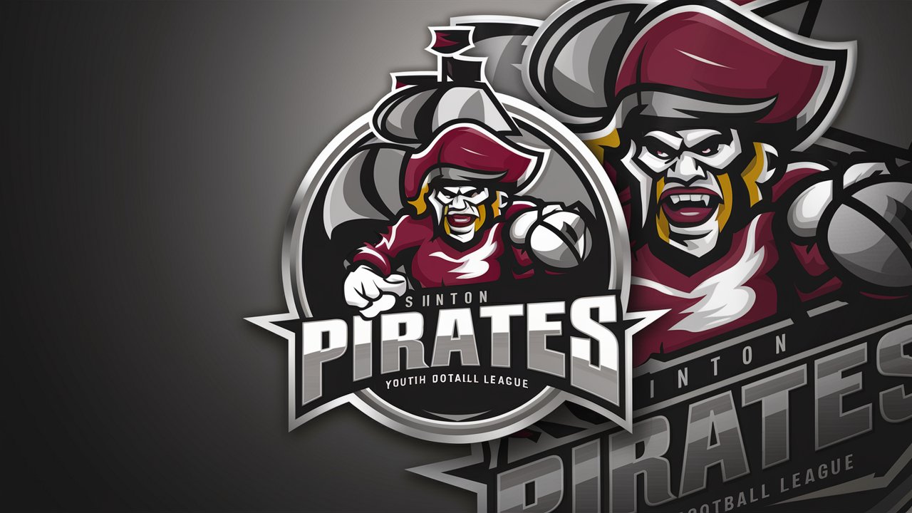 Bold, Serious, Youth Football Logo Design for Sinton Pirates by ...