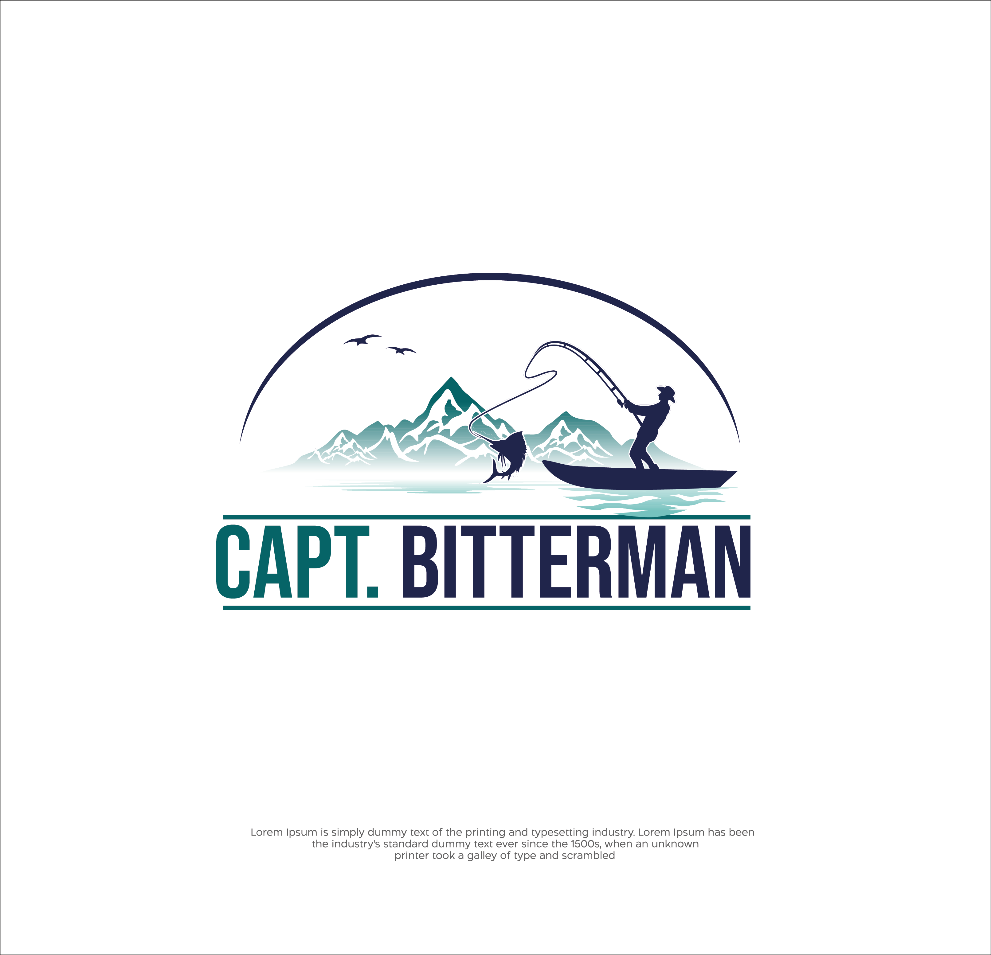Masculine, Modern, Fishing and Outdoors Logo Design for Capt. Bitterman ...