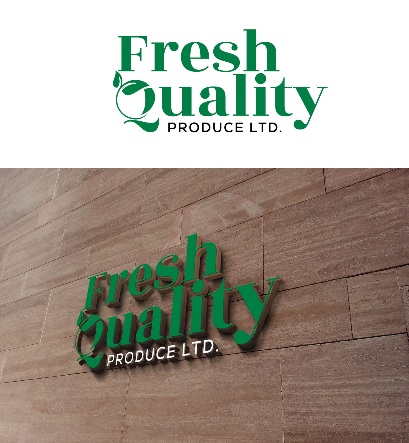 Logo Design for Fresh Quality Produce Ltd. with a slogan "It's in the ...