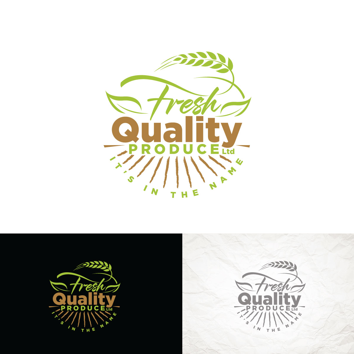 Logo Design for Fresh Quality Produce Ltd. with a slogan "It's in the ...