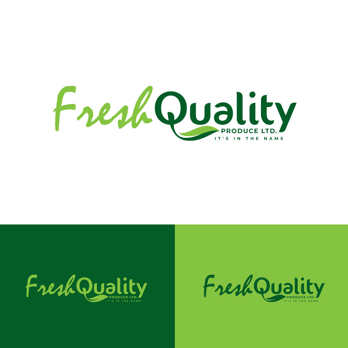 Logo Design for Fresh Quality Produce Ltd. with a slogan "It's in the ...