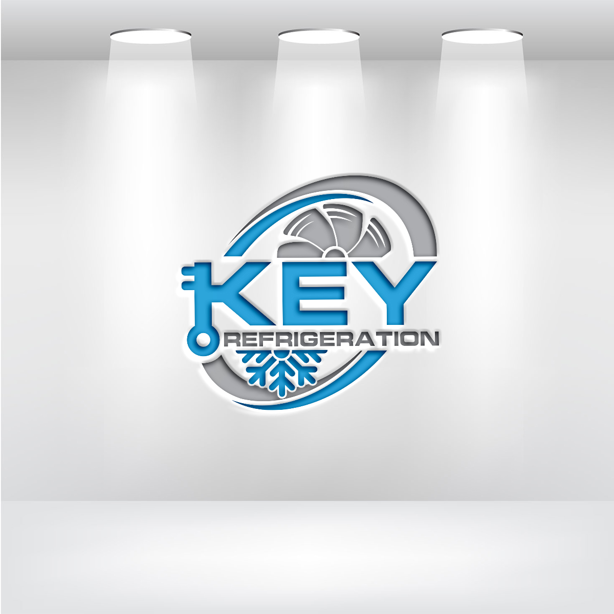 Bold, Serious, Commercial refrigeration B2B Logo Design for Key ...