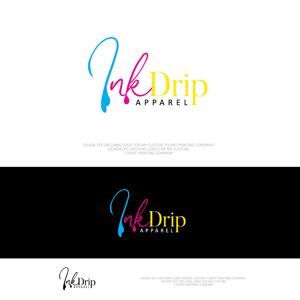 Logo Design for Ink Drip Apparel by webeezine | Design #32667284