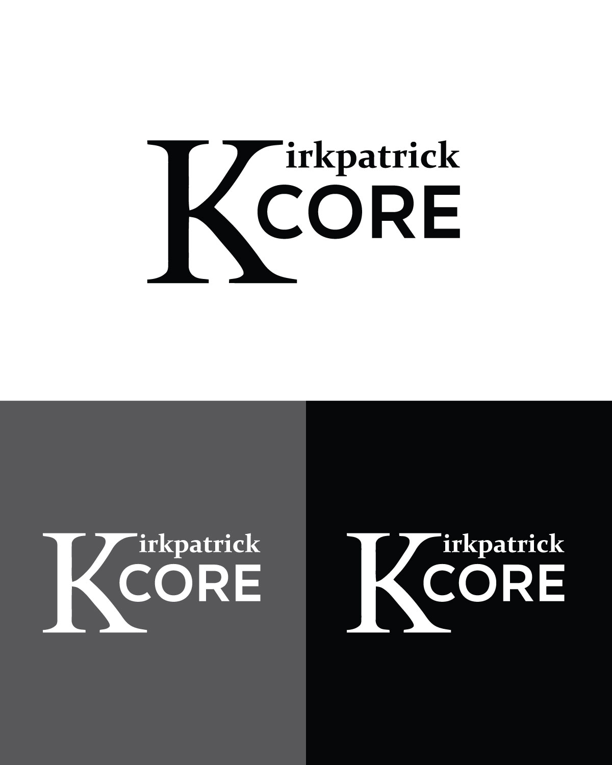 Elegant, Playful Logo Design for KCORE, KirkpatrickCORE by Logo Expert ...