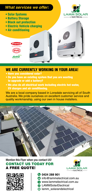LAMM SOLAR leaflet | 50 Flyer Designs for a business in Australia
