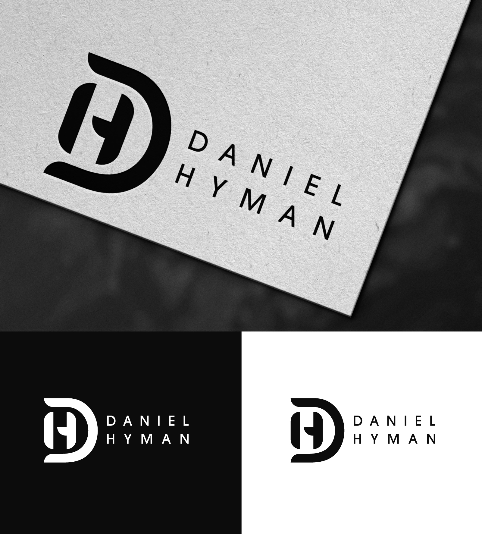 Logo Design for DH (DANIEL HYMAN) by Christian Cruz | Design #32699345