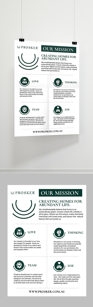Company Mission & Values Poster | 51 Graphic Designs for a business in ...