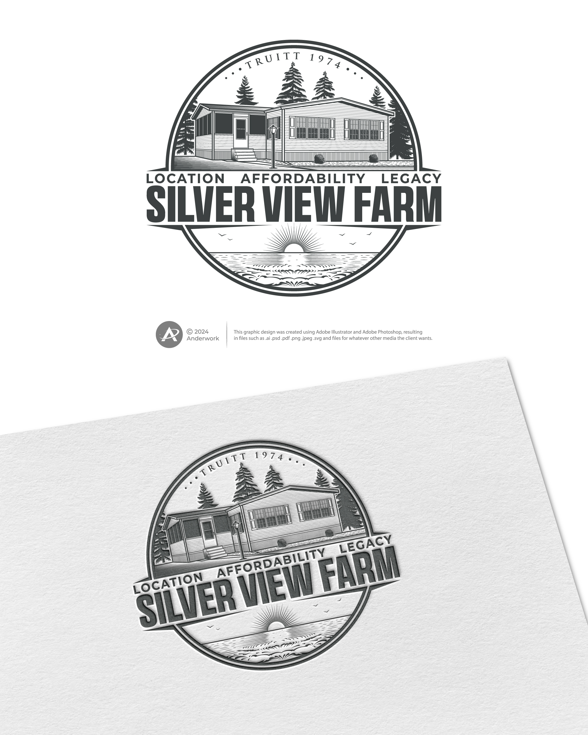 Elegant, Playful Logo Design for Silver View Farm, see description for ...