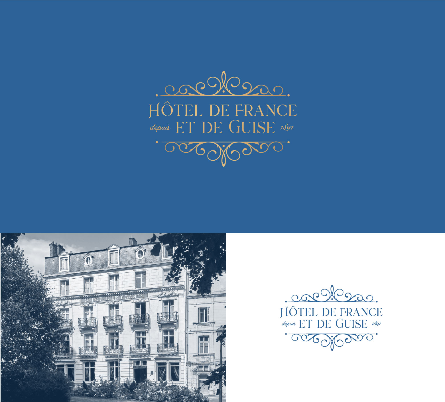 Logo Design for Hotel de France et de Guise by Birdcage | Design #32732174