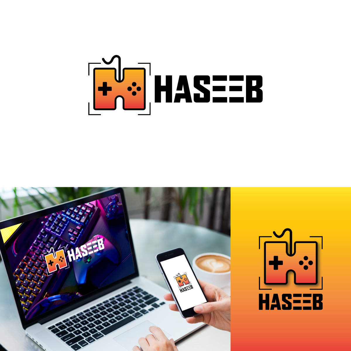 Elegant Playful Gaming Logo Design For The Letter H With Gamer