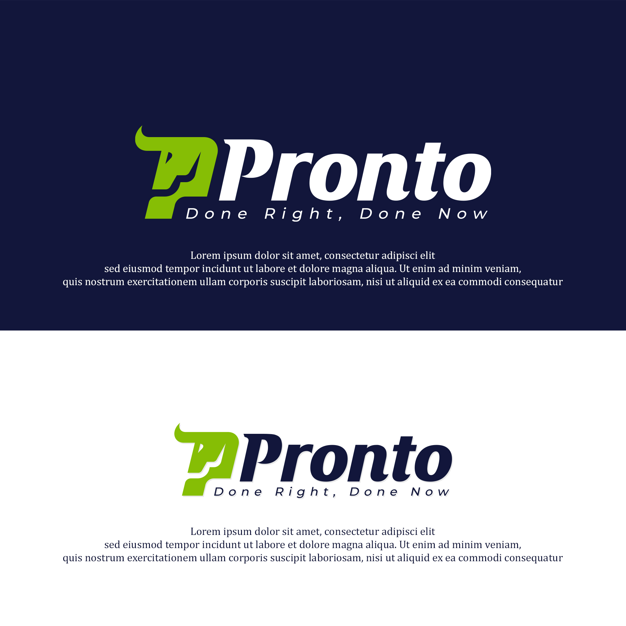 Logo Design for Pronto (possibly add) Done Right, Done Now by dk ...