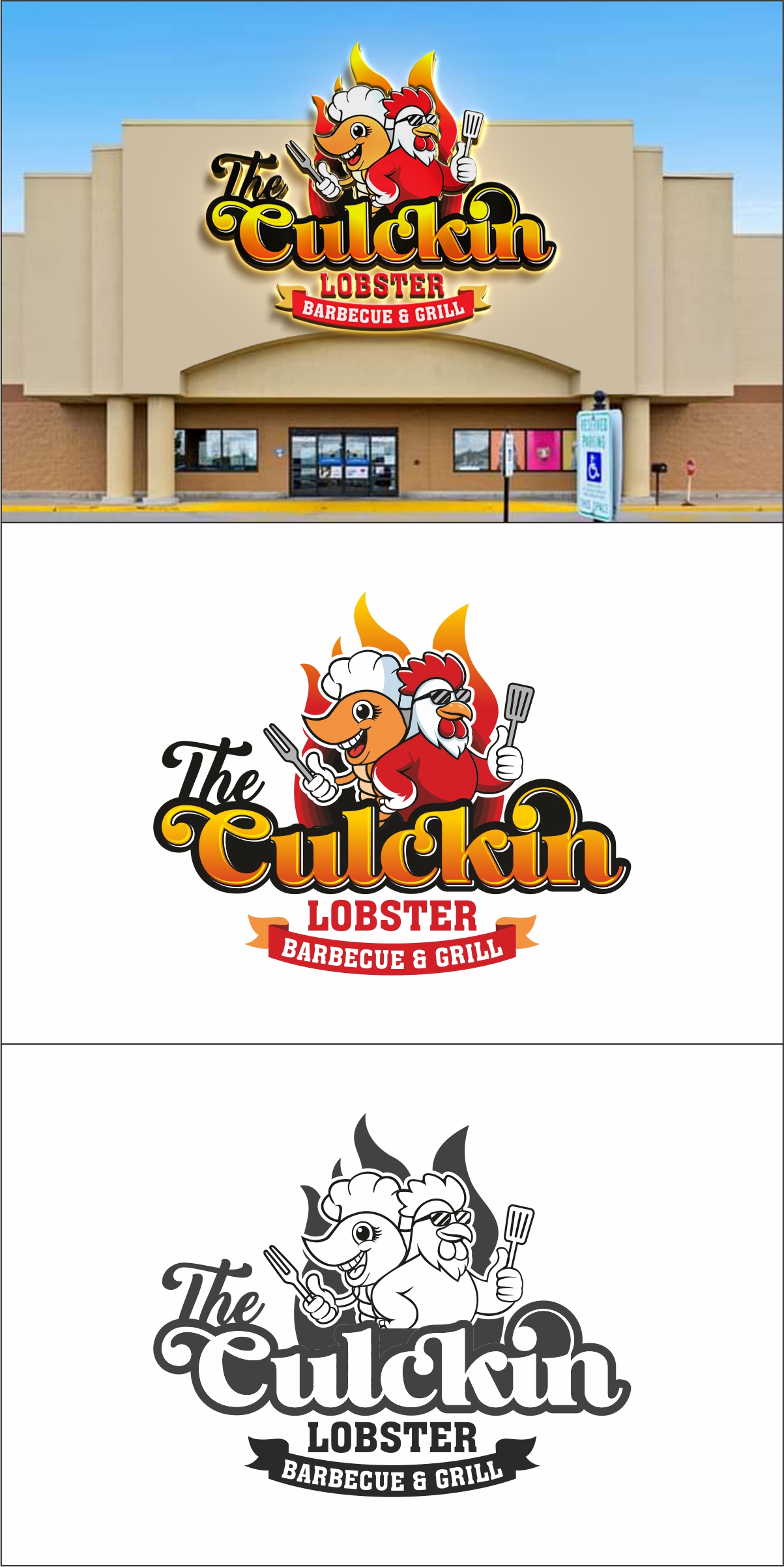 Elegant, Playful Logo Design for The Cluckin Lobster by Robert Macwan | Design #32815745