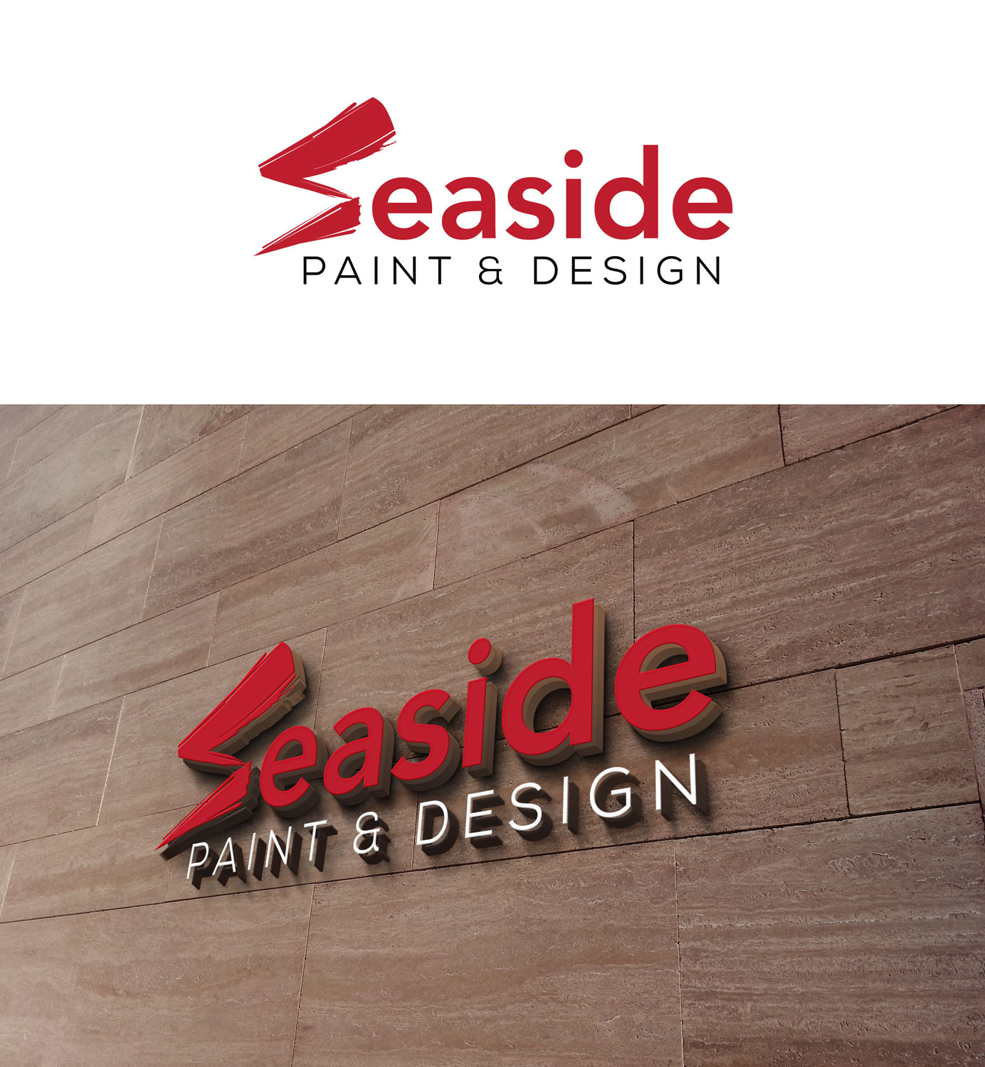 Logo Design for Seaside Paint & Design by wdesigner2 | Design #32736805