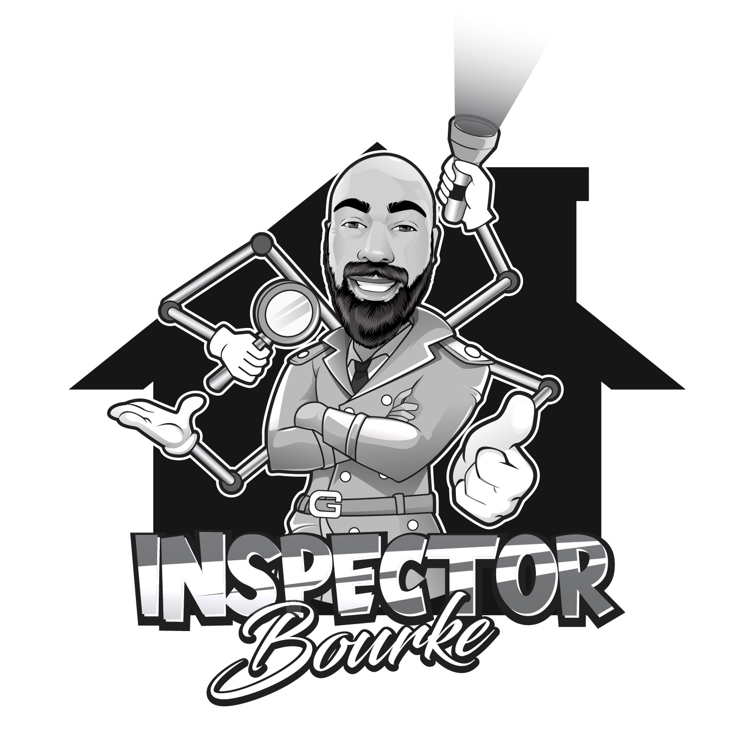 Professional, Playful, Home Inspector Logo Design for Inspector Bourke ...