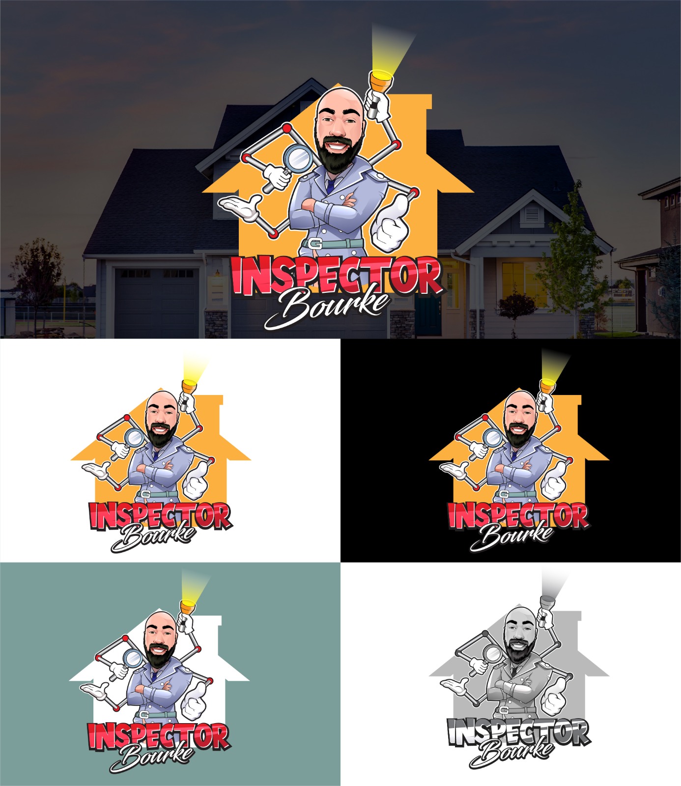 Professional, Playful, Home Inspector Logo Design for Inspector Bourke ...