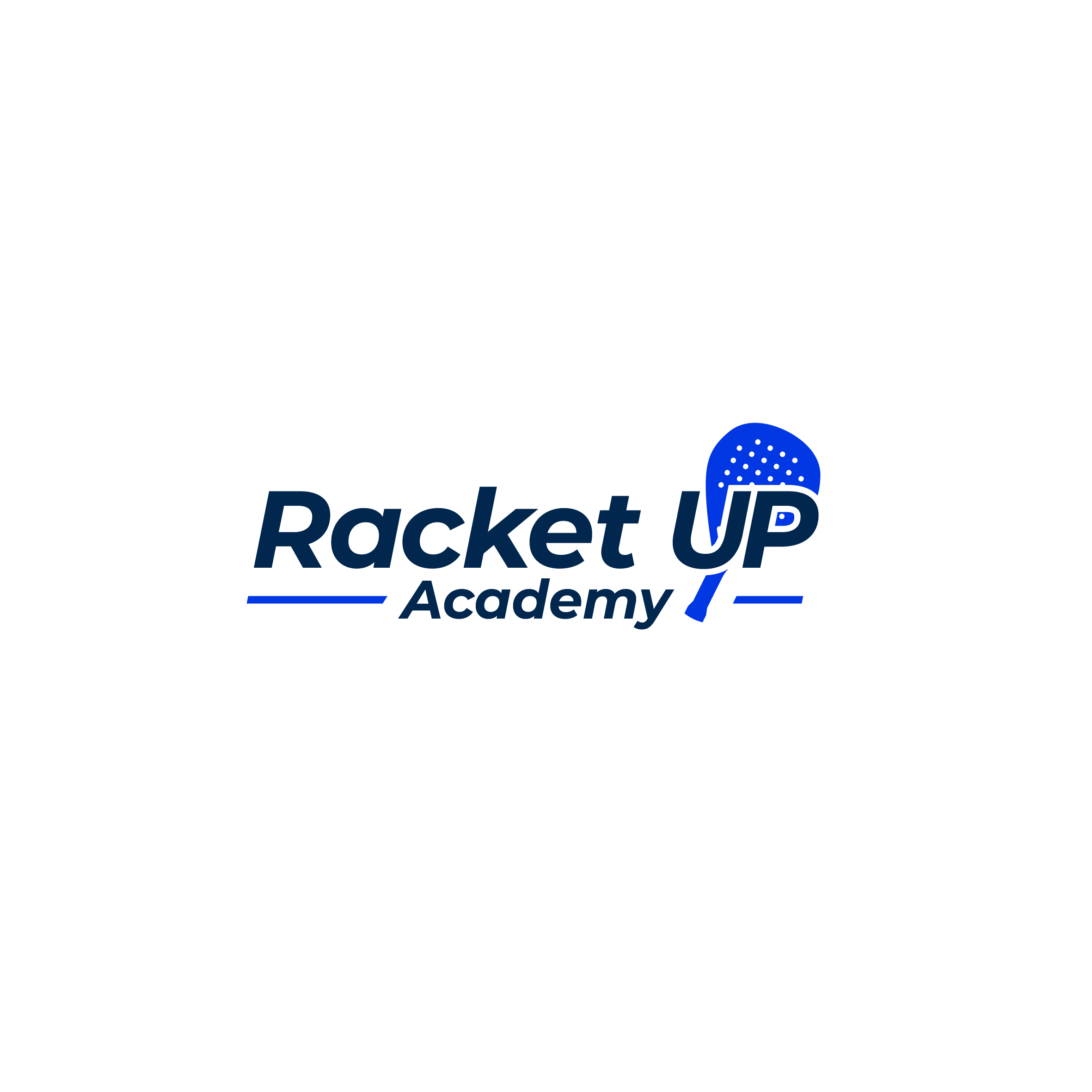 Modern, Elegant Logo Design for Racket UP (in smaller letters under ...