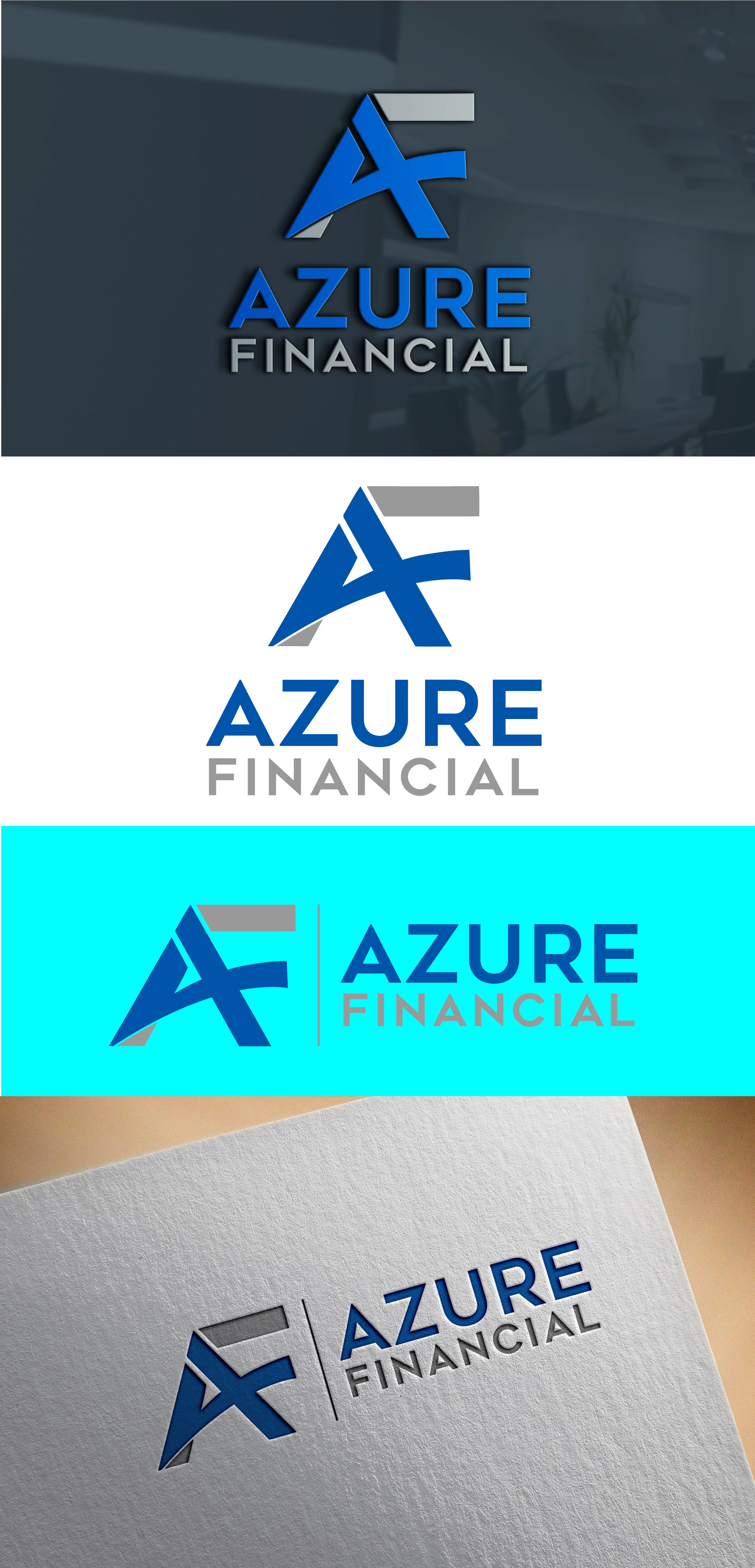 Upmarket, Elegant, Financial Services Logo Design for Azure Financial ...