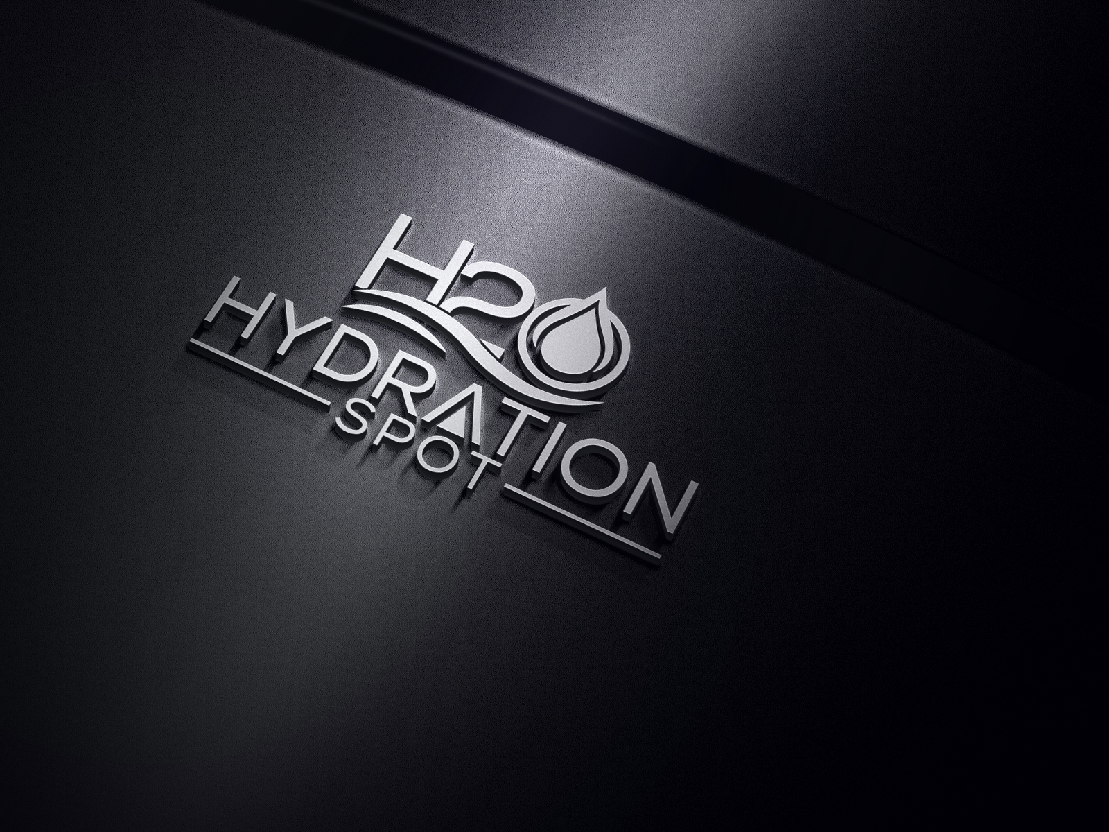 Logo Design for H2O Hydration Spot by LogoHenter. | Design #32778836