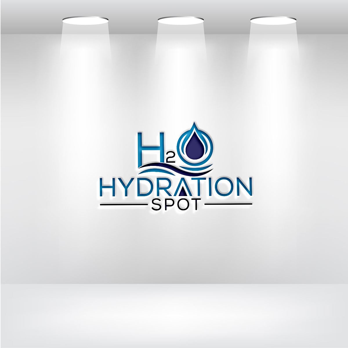 Logo Design for H2O Hydration Spot by LogoHenter. | Design #32798010
