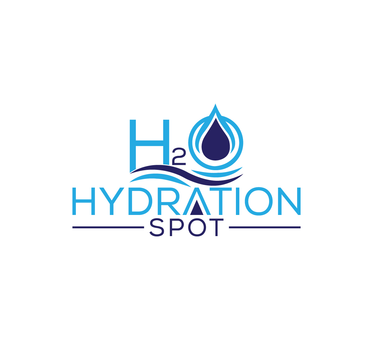 Logo Design for H2O Hydration Spot by LogoHenter. | Design #32798011