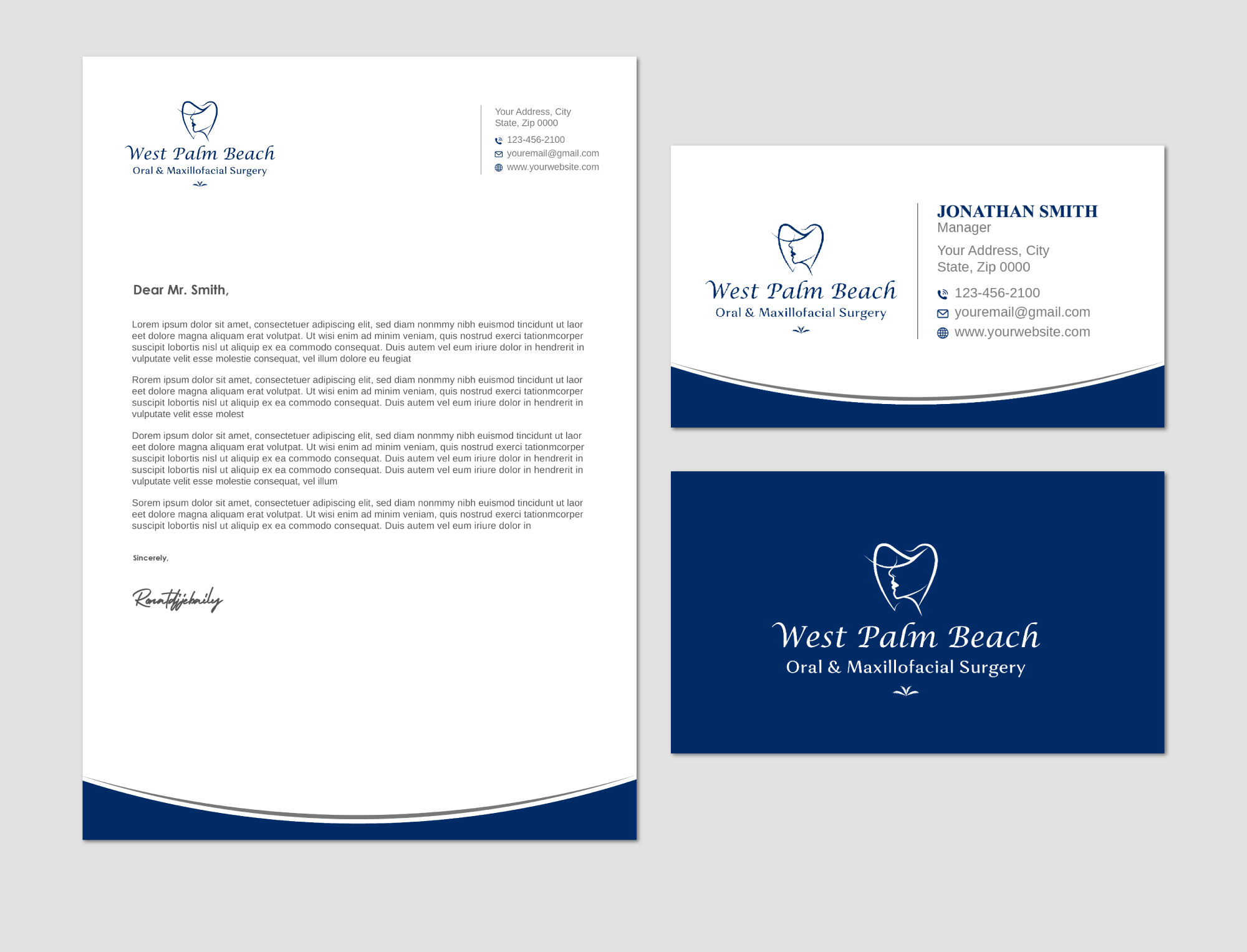 Elegant, Playful Stationery Design for West Palm Beach Oral and ...