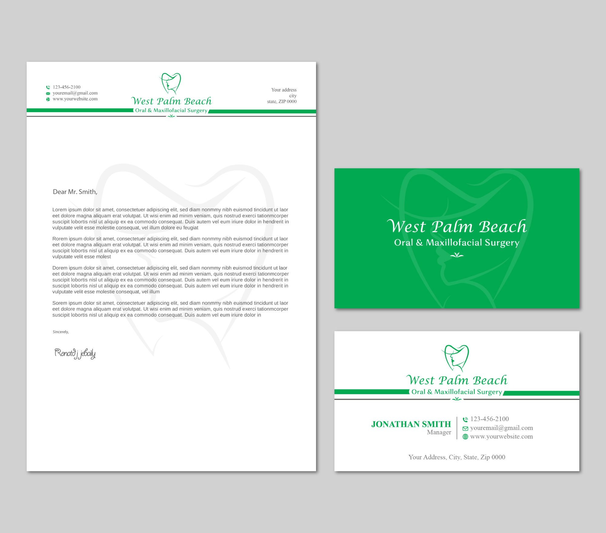 Elegant, Playful Stationery Design for West Palm Beach Oral and ...