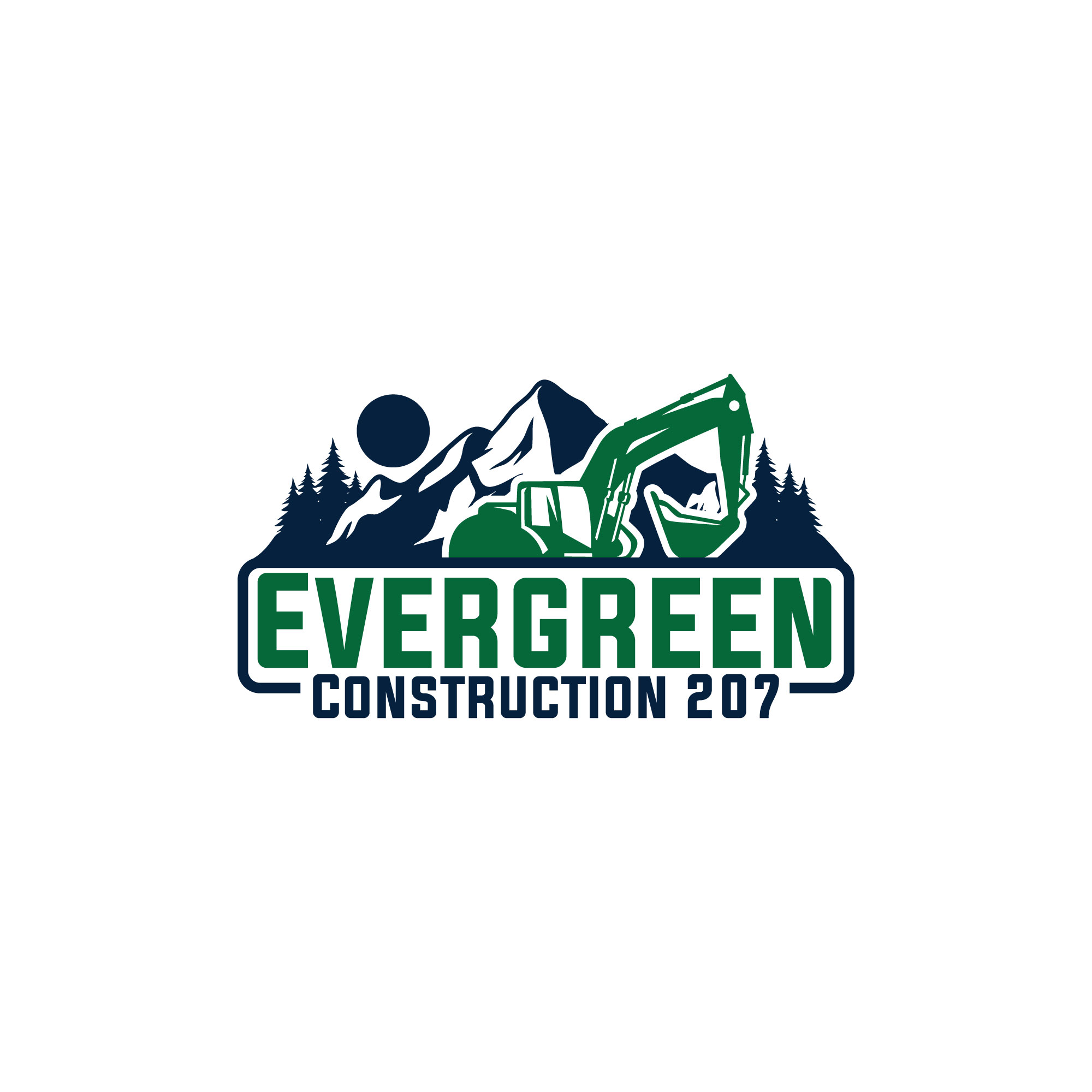 Elegant, Playful Logo Design for Evergreen Construction 207 - New ...