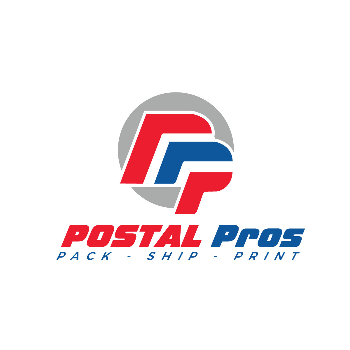 Logo Design for "Postal Pros" with "Pack - Ship - Print" underneath it ...