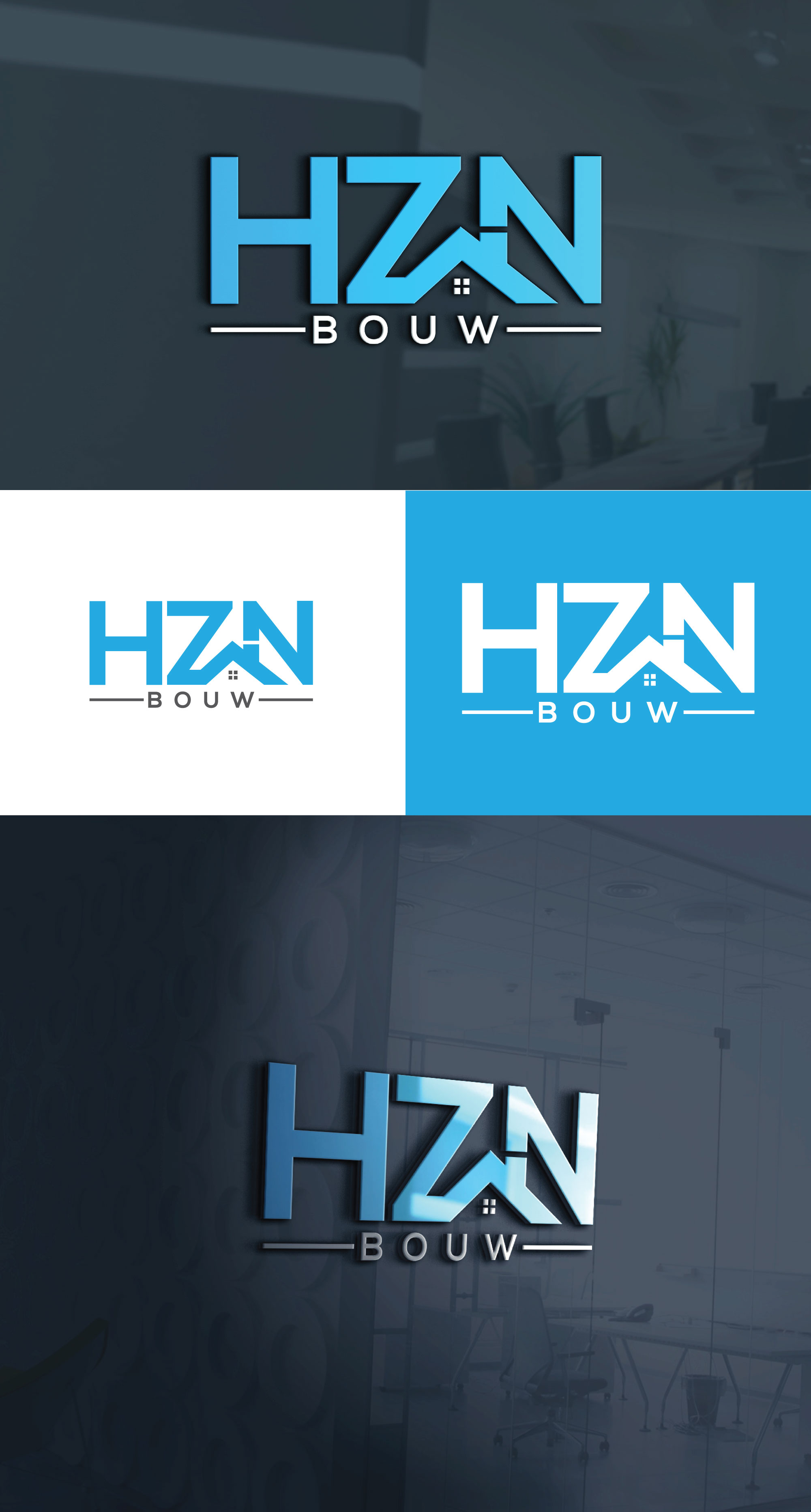 Logo Design for HZN. Bouw by nur321 | Design #32844093