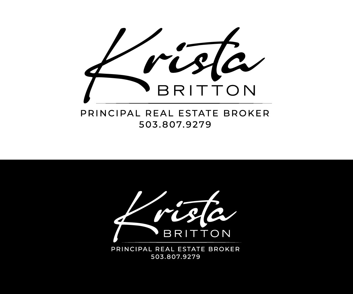Logo Design for KRISTA BRITTON PRINCIPAL REAL ESTATE BROKER 503.807. ...