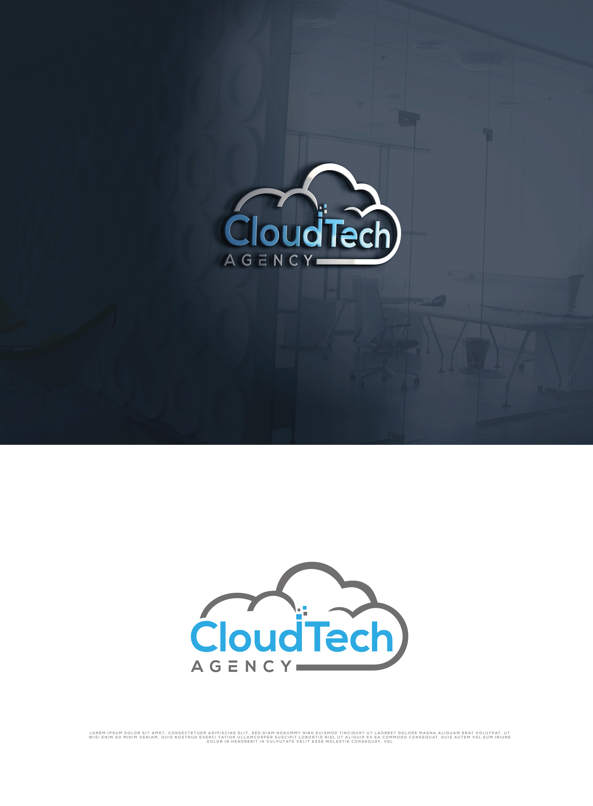 Serious, Modern, Information Technology Logo Design for CloudTech Agency by AnR10 | Design #32856864