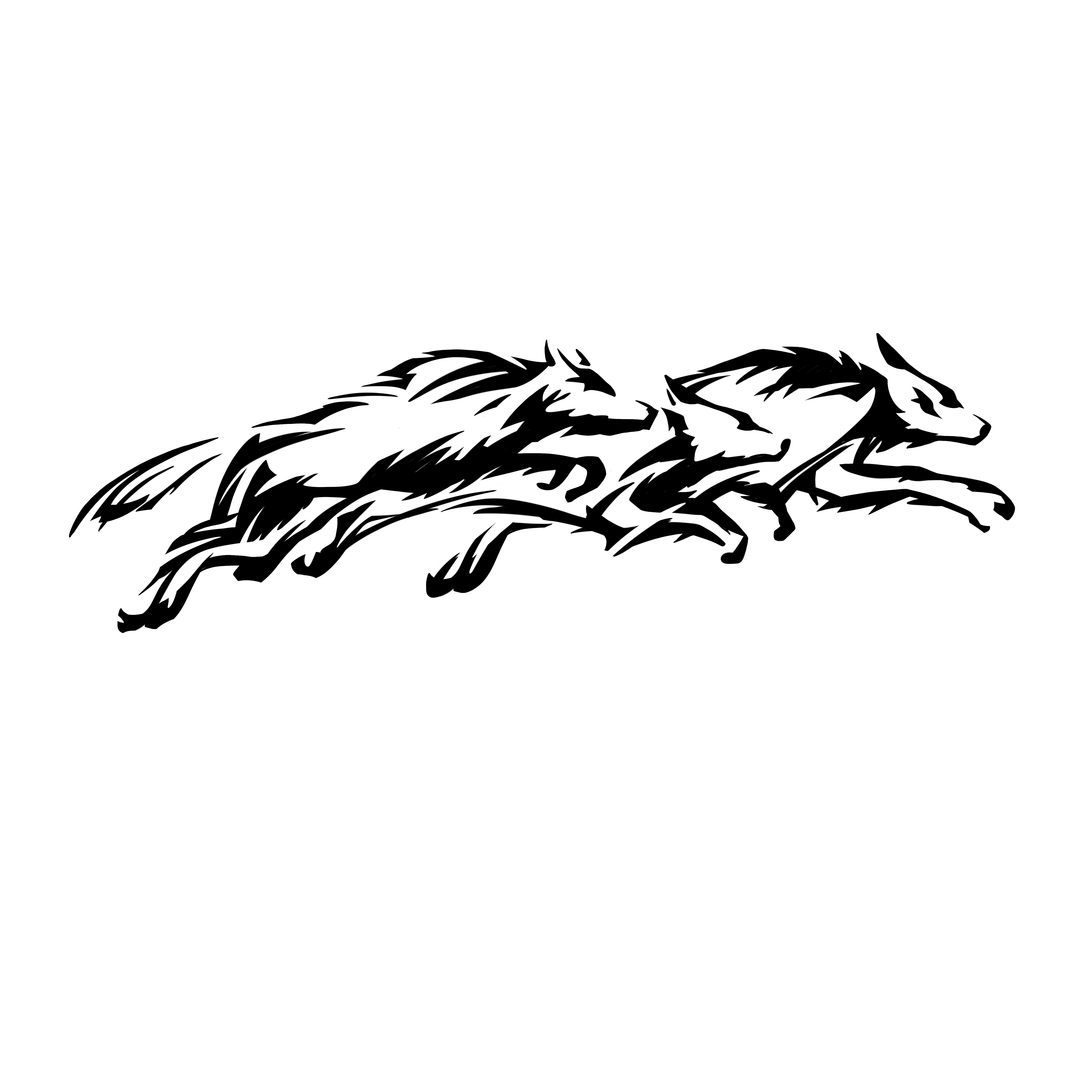 Wolfpack (Three Wolves) Tattoo | 2 Tattoo Designs for a business in ...