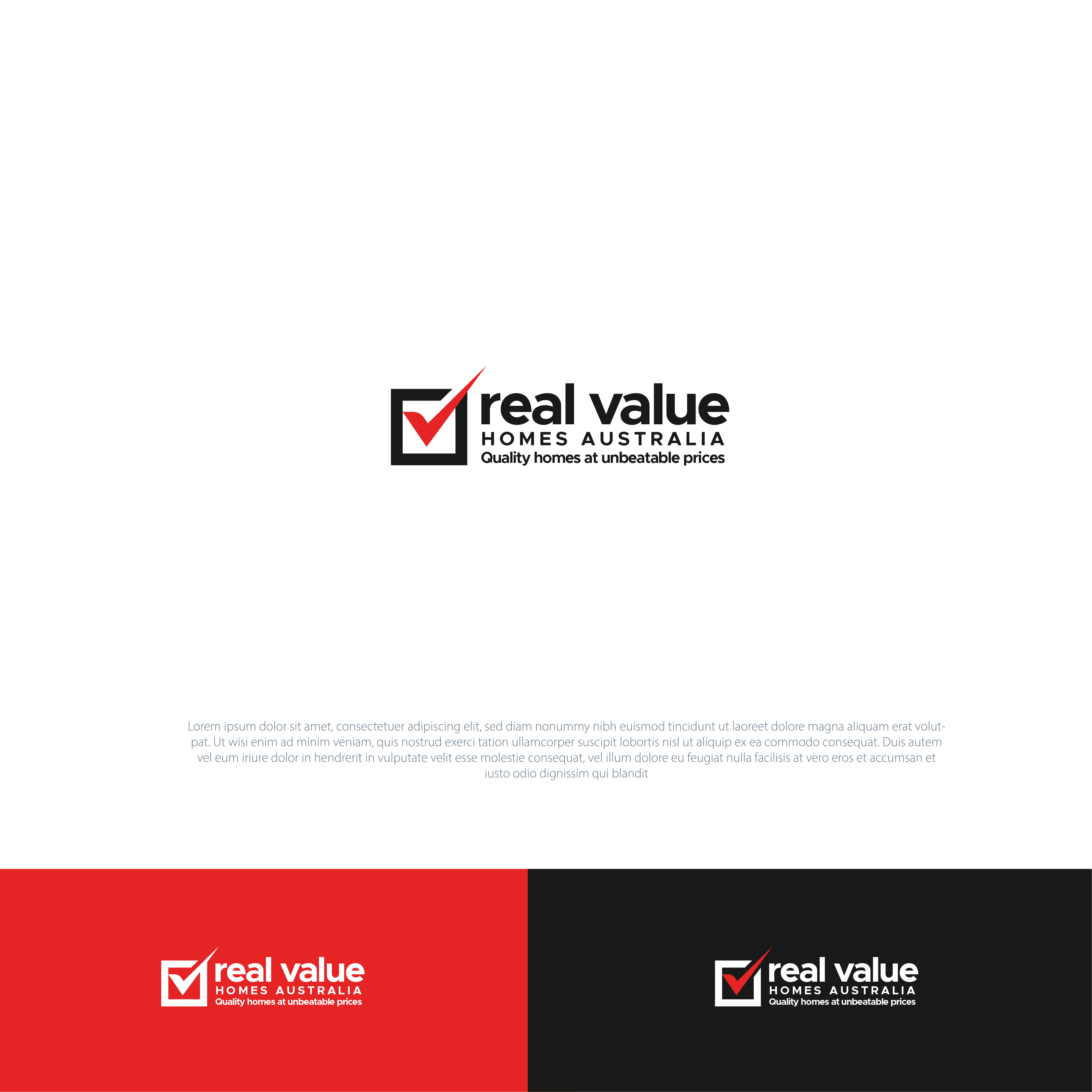 Professional, Bold, new homes , construction Logo Design for real value ...