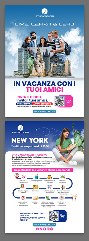 Study Tours Leaflet A5 | 17 Flyer Designs for a business in Italy