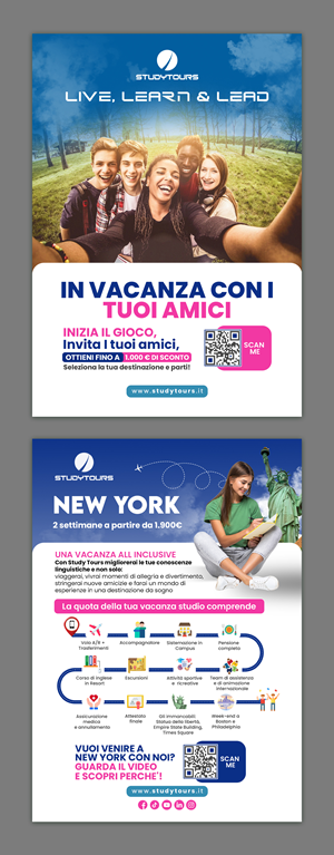 Study Tours Leaflet A5 | 17 Flyer Designs for a business in Italy