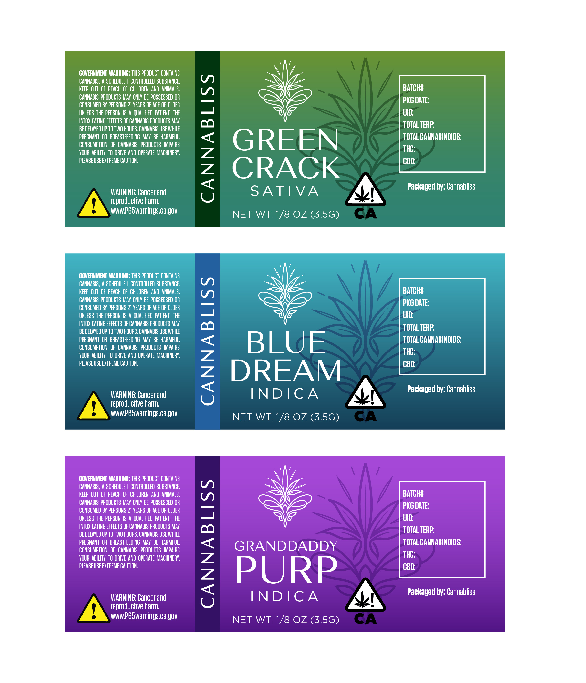 Cannabis Flower Bag Sticker Packaging Design-CANNABISS | 3 Packaging ...