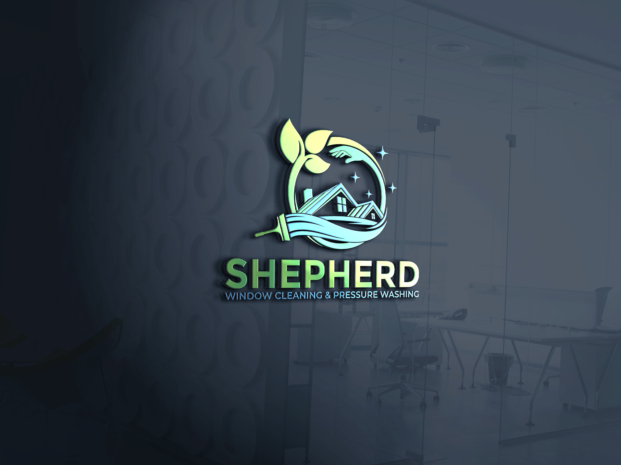 Modern, Masculine, window cleaning & pressure washing Logo Design for ...
