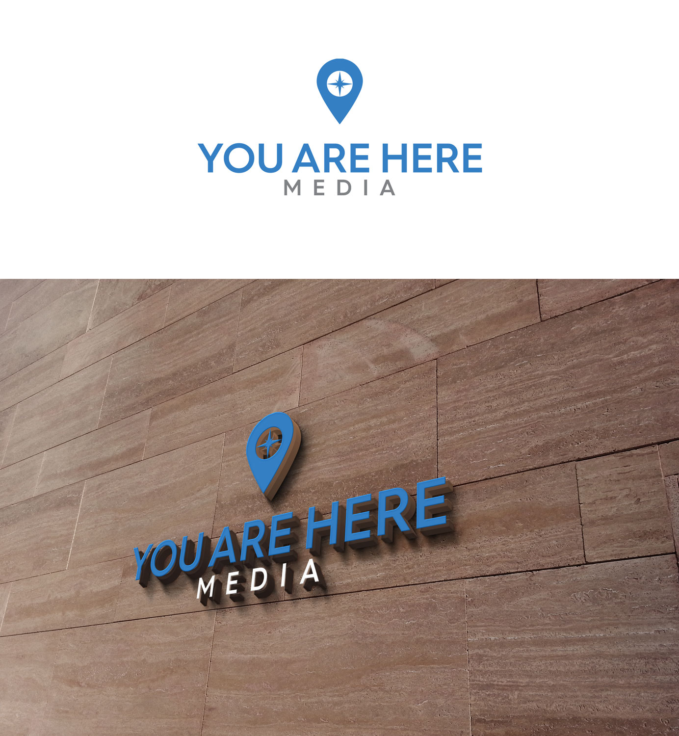 Bold, Modern, Marketing and advertising Logo Design for You Are Here Media by wdesigner2 ...