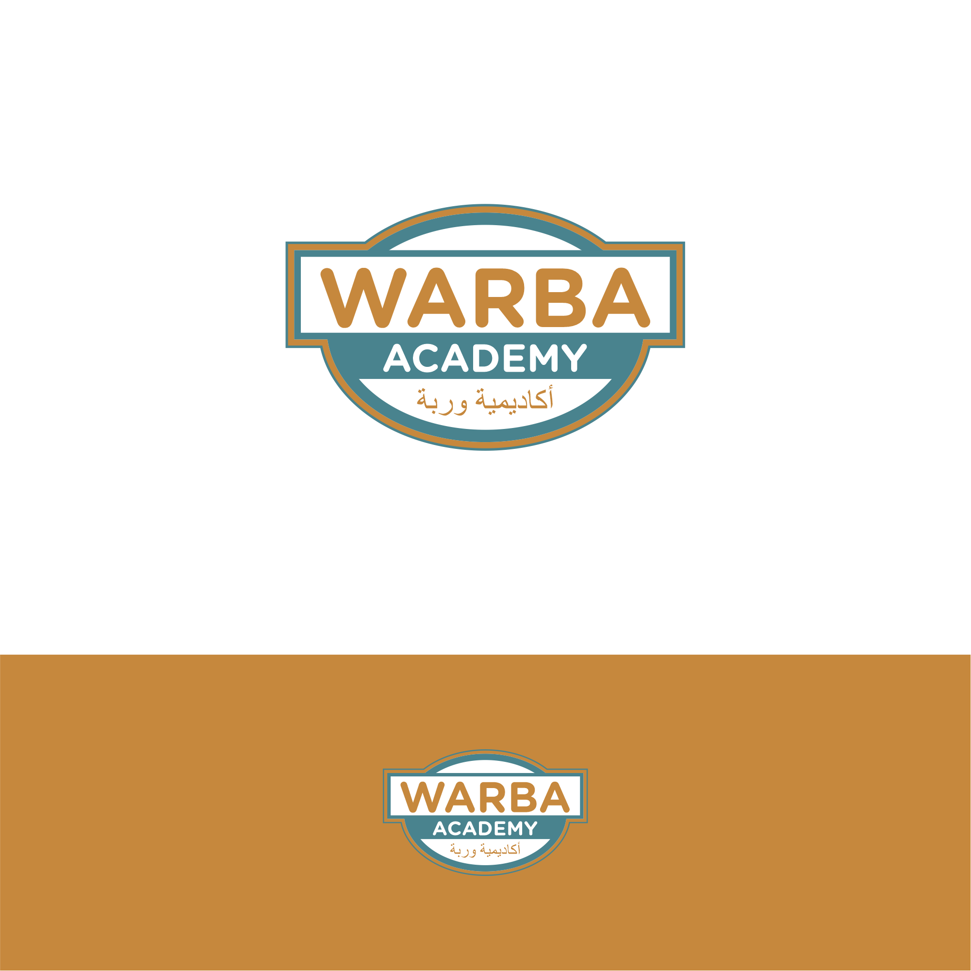 Logo Design for Warba Academy (in Large) and أكاديمية وربة (in small ...