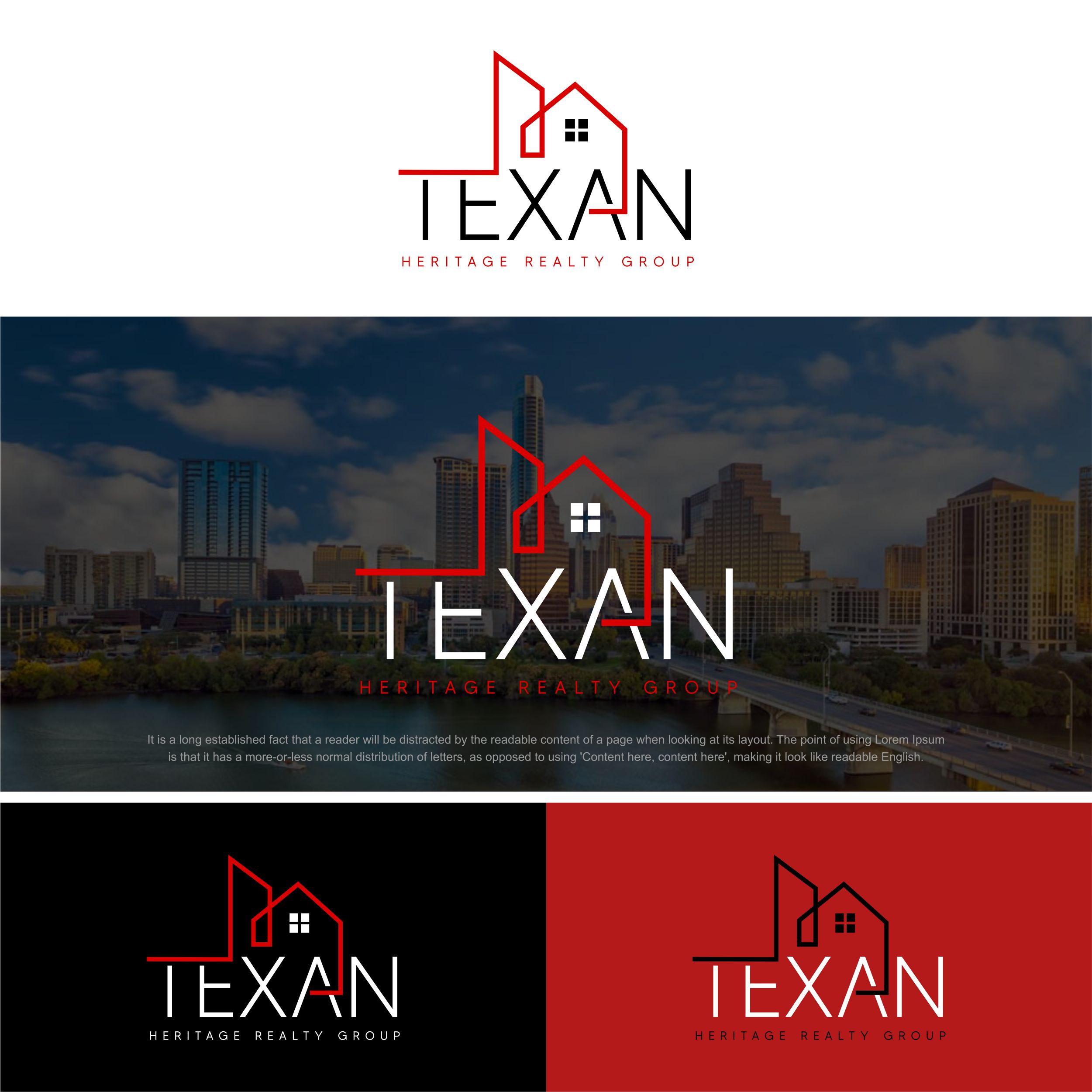 Serious, Upmarket, Real Estate Logo Design for Texan Heritage Realty ...