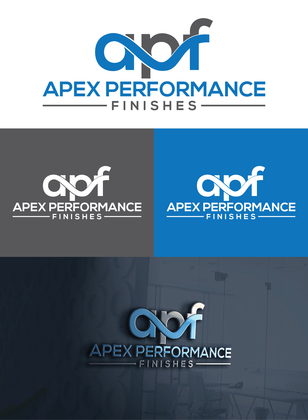 Modern, Professional Logo Design for APF Apex Performance Finishes by ...