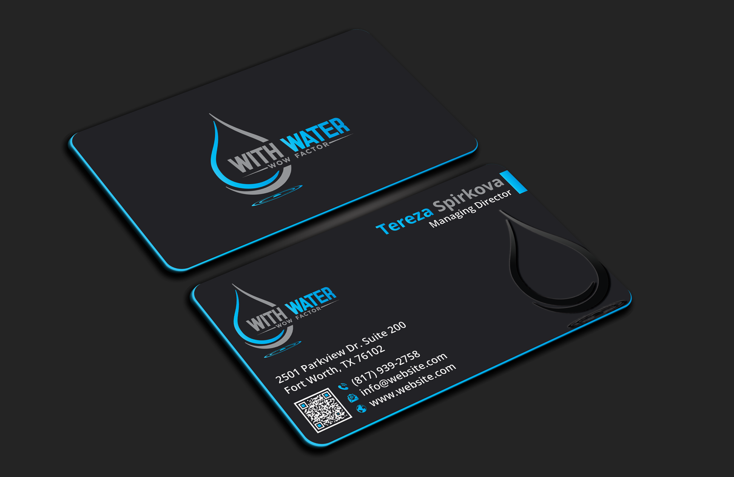 Bold, Serious, Water irrigation and water treatment Business Card ...