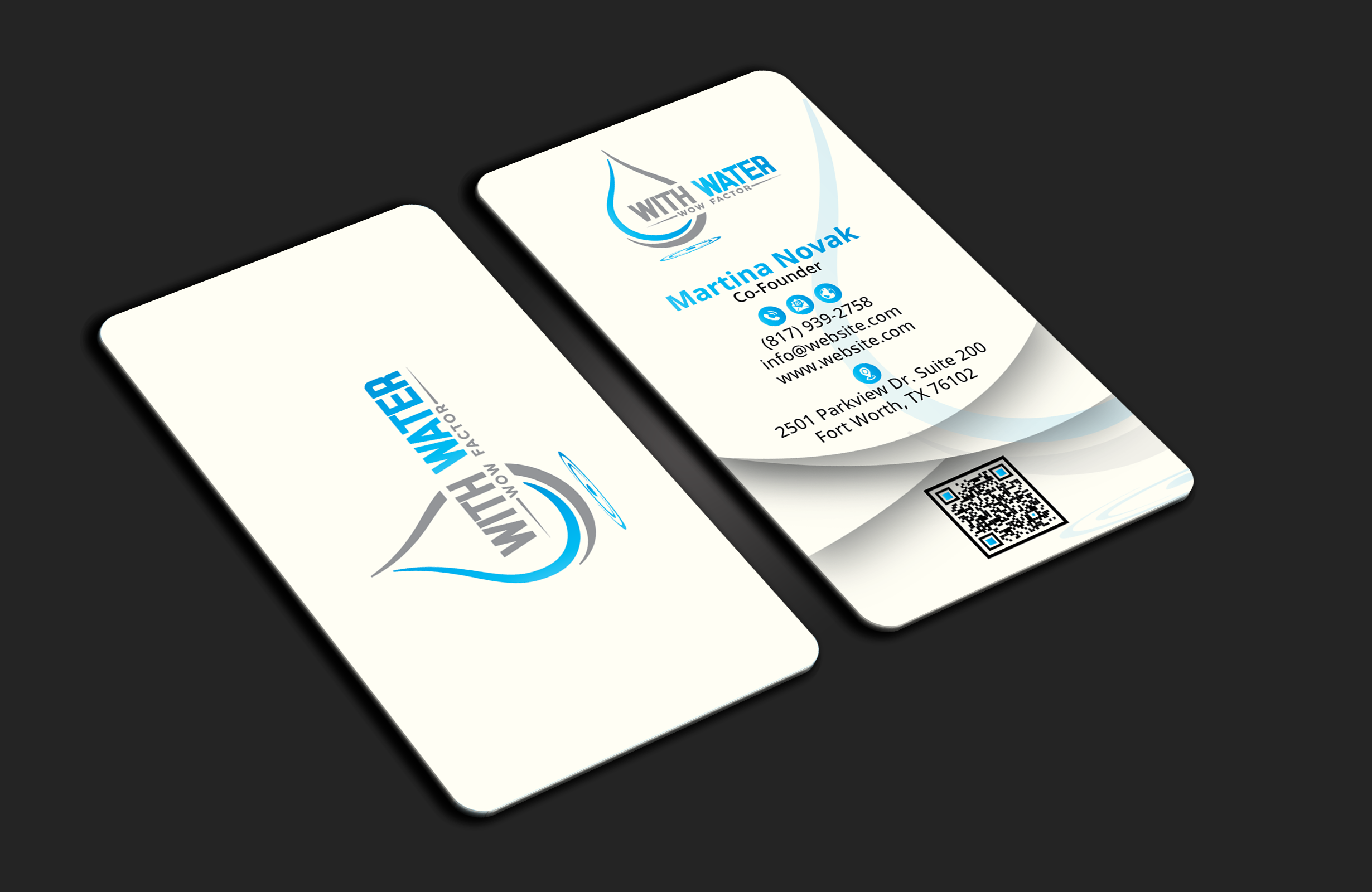 Bold, Serious, Water irrigation and water treatment Business Card ...