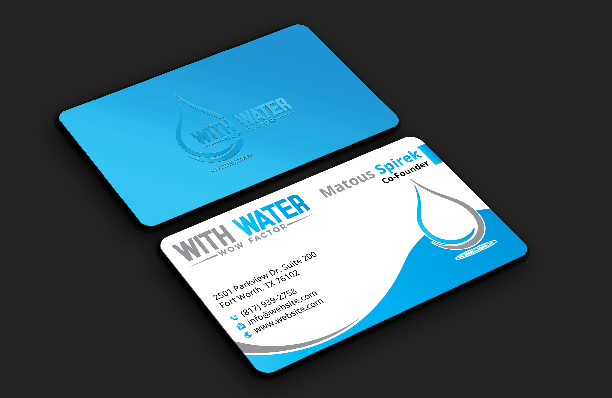 Bold, Serious, Water irrigation and water treatment Business Card ...